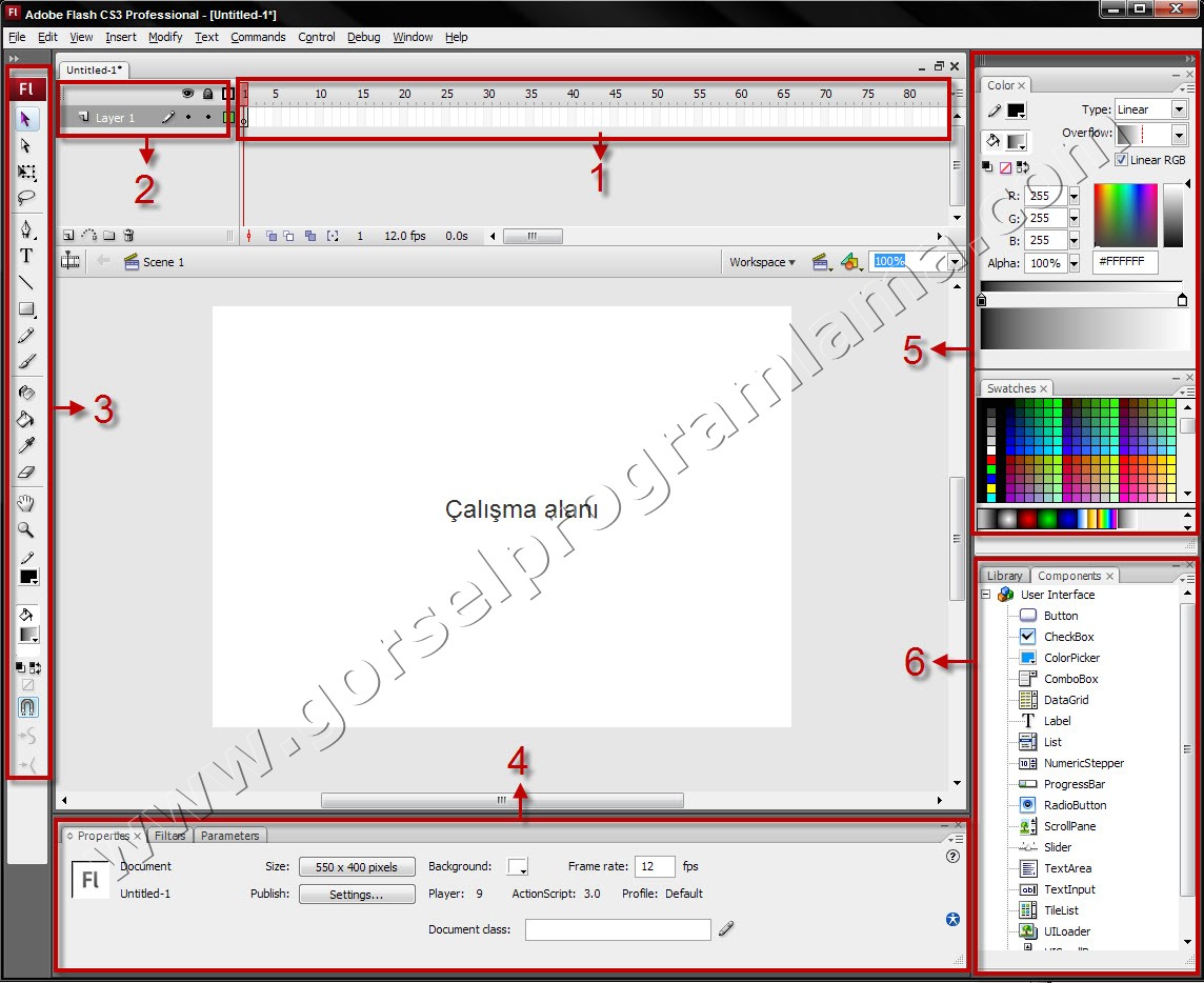 Gorsel Programlama » Adobe Flash Cs3’e Giriş