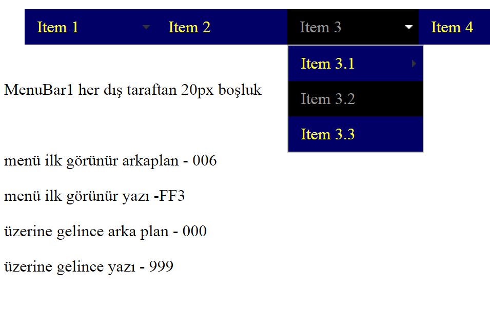 Gorsel Programlama » Spry Menü Bar Örnekleri – Dreamweaver