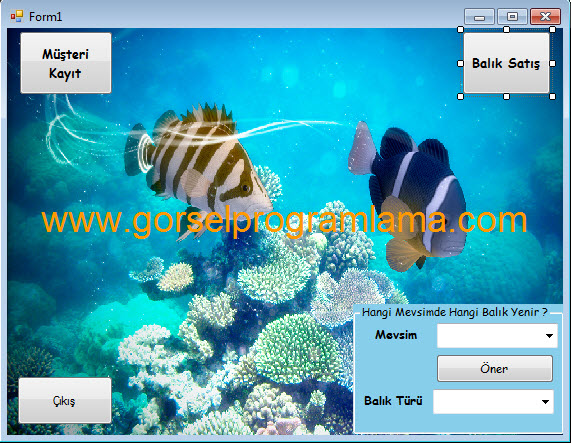 Gorsel Programlama » MsSQL Veri Tabanlı Balık Satış Takip Programı C#