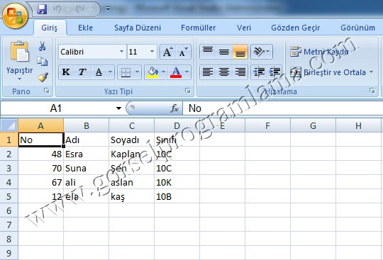 Gorsel Programlama » datagridView’deki verileri excel’e aktarma C#.Net ...