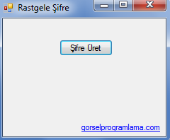Gorsel Programlama » Dizilerle Rastgele Şifre — Csharp